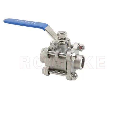 Buy Q61f-16p Stainless Steel Cf8 Cf3 Cf8m Cf3m Three-piece Welded Manual Ball Valve from Chengdu ...