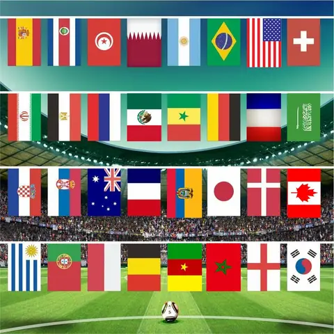 Buy Qatar 2022 Wholesale Custom Qatar World 32 Countries Cup Bunting ...