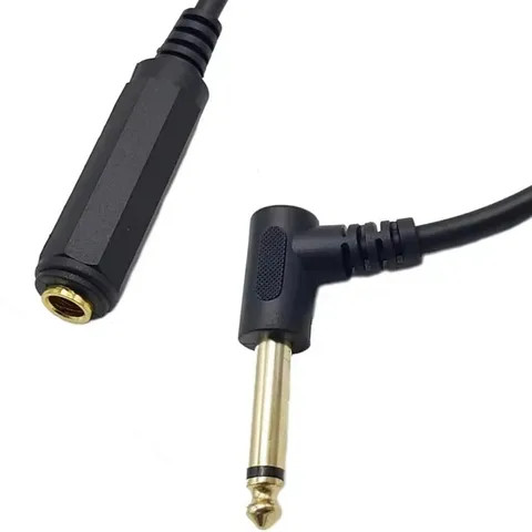 Buy Right Angle Guitar Extension Cord Mono 6.35 Ts Male To 6.35 Trs ...