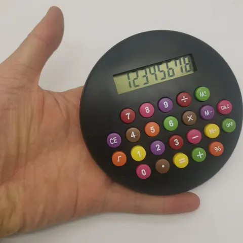 Buy Round Shape Calculator 8 Digits Calculator Big Screen Display ...