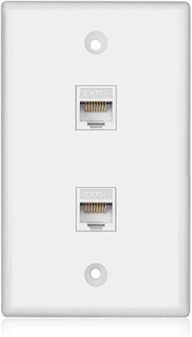 Buy Tnp Ethernet Network Rj45 Faceplate Faceplate Wall Plate - Dual (2 ...