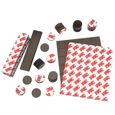 Buy Wall Mount Strong Magnet Square Magnetic Sheets With Adhesive ...