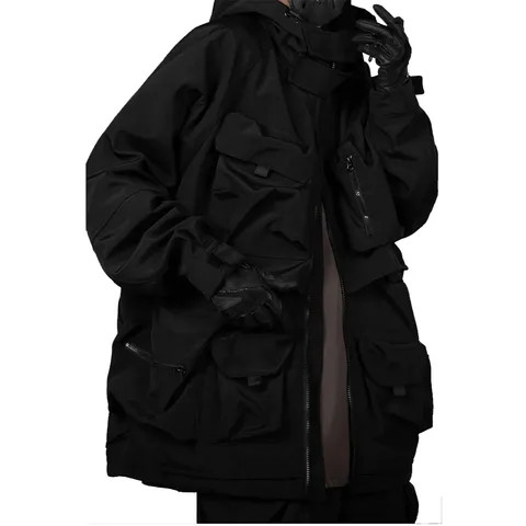 Buy Wholesale Custom Techwear Fashion Jacket For Men Breathable Black ...
