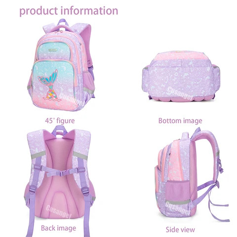 Buy Wholesale Pink Cute Girls Cartoon School Backpack Bag Polyester ...