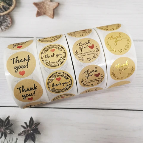 Buy Wholesale Thank You Stickers Self Adhesive Rolls Small Business ...