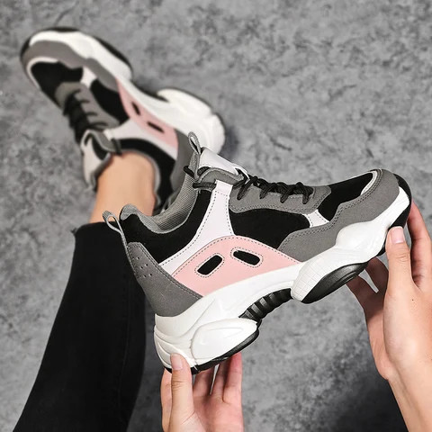 Buy Womens Autumn Slope Heel Thick Sole 2023 New Breathable Sports ...