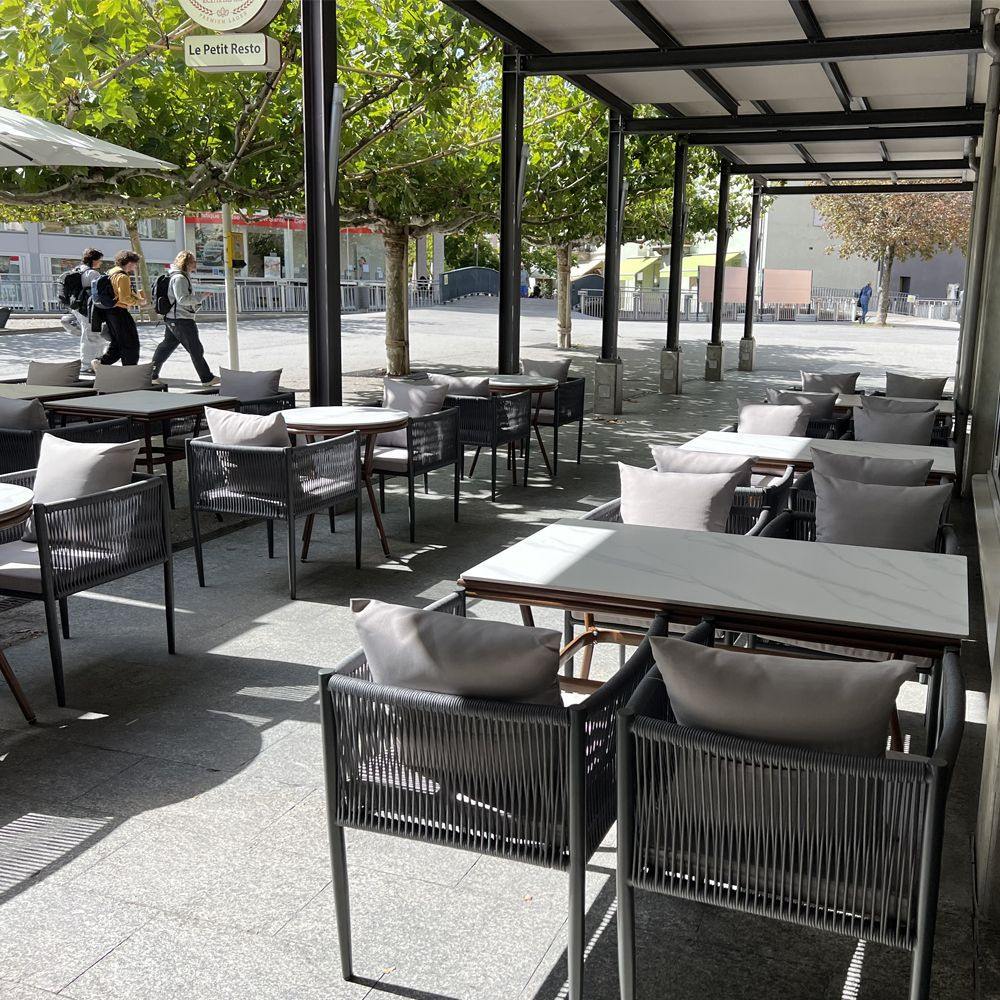 Buy Cafe Outdoor Furniture Outdoor Table Chairs Folding Rattan Chairs ...