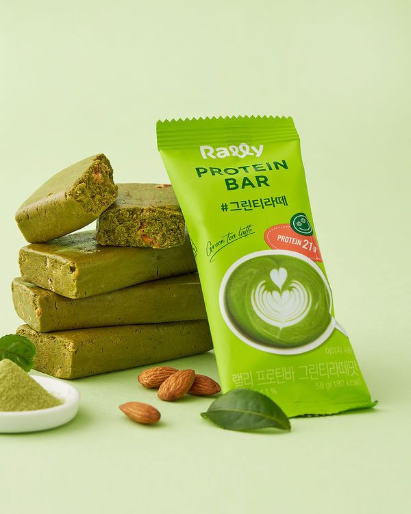 Buy Rally Protein Bars Green Tea Latte 58g from GN KOREA, South Korea ...
