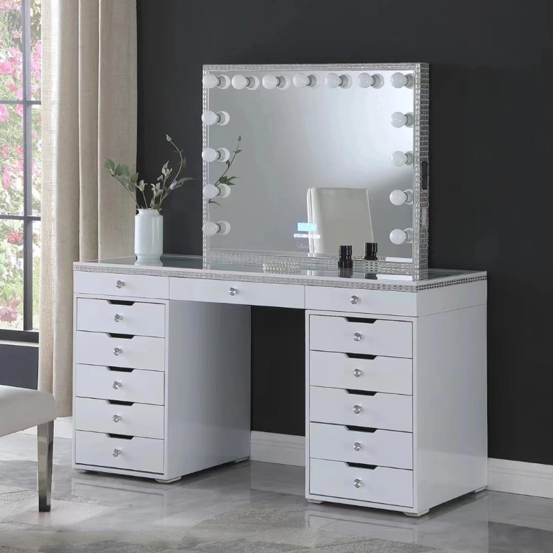 Buy 13 Drawer Vanity Table And Mirror (diamond Style) Yx002-v from ...