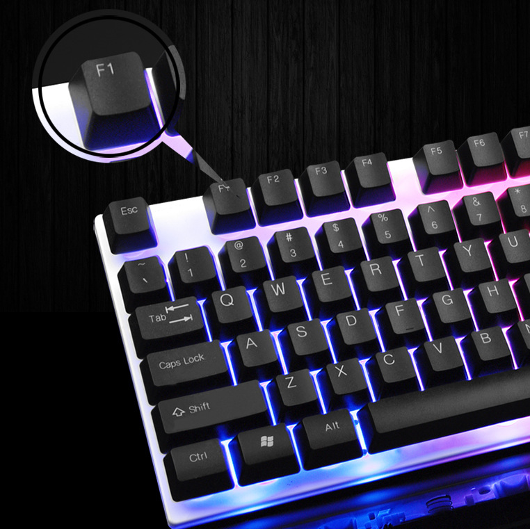 Buy 2021 Wired Usb Light Keyboard Mouse Combos Computer Mechanical Usb ...