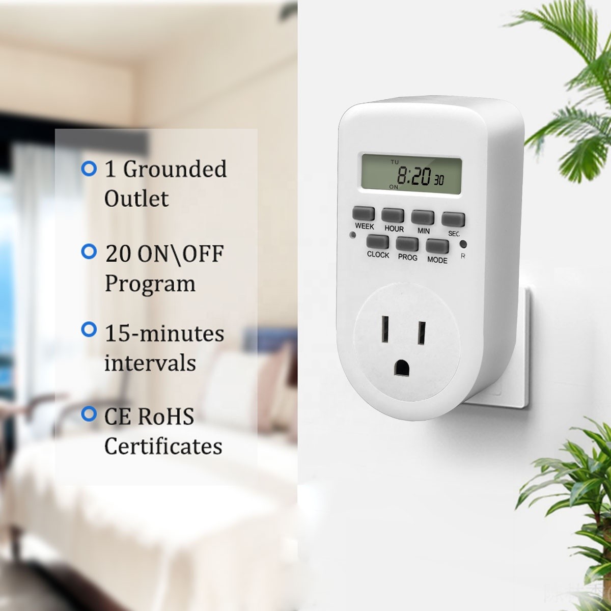 Buy 230v 16a Weekly Electric Motor Timer Timer Switch Electronic Mini ...