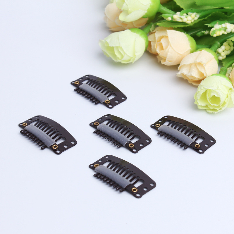 Buy 3.2cm U-shape Small Metal Clips 6 Teeth Combs Clips Hair Wig Clips ...