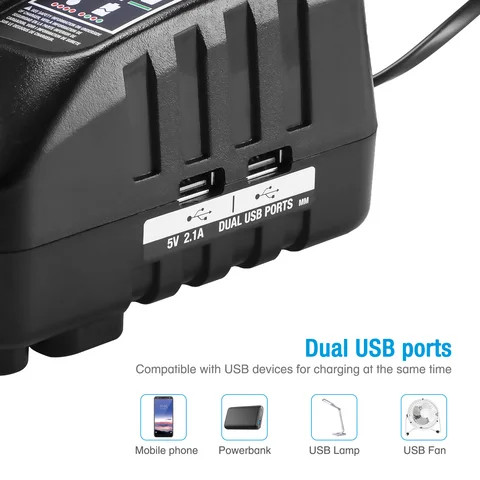 Buy 4 Slot Universal Rechargeable Batteries Dual Usb Lithium Ion Power ...