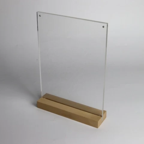 Acrylic Table Tent Frame Tabletop Photo Frame Menu Holder Display Stand ...