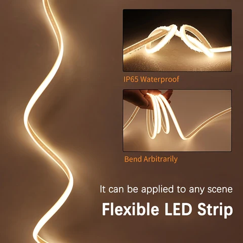 Buy Aikeou Ip65 Outdoor Waterproof Led Strip Cuttable Flexible Cob Led ...