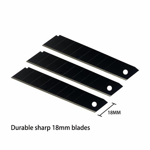 Buy Best Quality 18mm Black Blades Office Box Cutter Snap Off Blade ...
