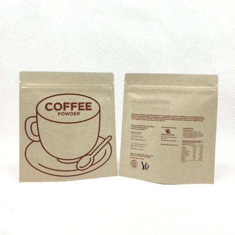 Buy Biodegradable Customized Envelopes Kraft Paper Coffee Powder Side ...