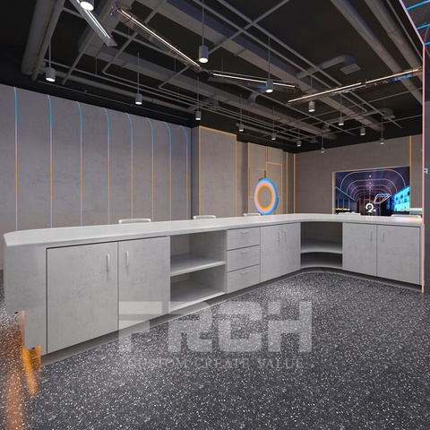 Buy Custom Design Modern Marble L Shaped Led Light Commercial Furniture ...