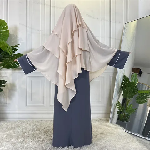 Buy Custom Eid Traditional Muslim Prayer Islamic Dress Jilbab Solid ...