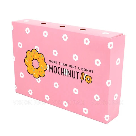 Buy Custom Logo Cardboard Ins Popular Mochi Packaging Box Paper Packaging For Half Dozen Donut ...