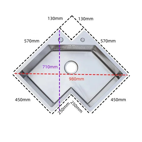 Buy Customize Restaurant Dish Washing Single Bowl 304 Stainless Steel ...