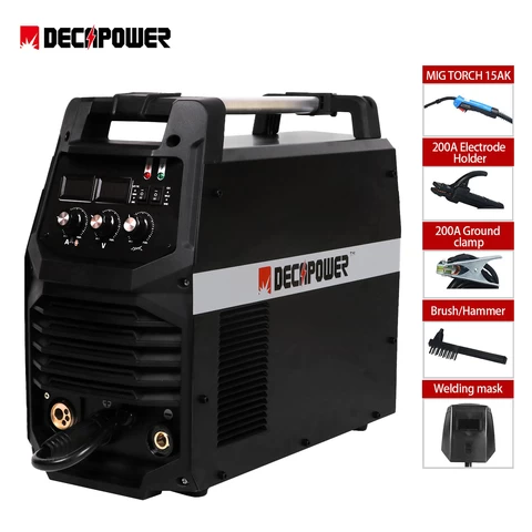 Buy Decapower 110v/220v Arc 4 In 1 Co2 Gasless Mma Tig Mag Mig Welder ...