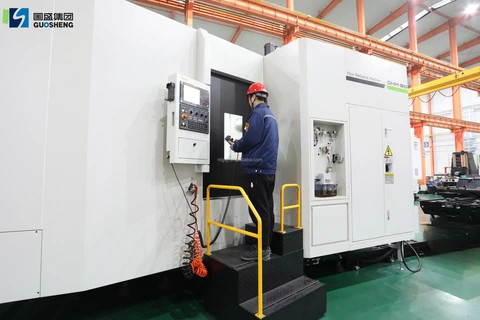 Buy Dhm80d Cnc Horizontal Machining Center With Single Bt50 Electric Spindle 4-axis Capability ...