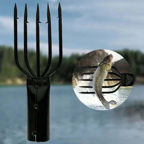 Buy Fish Frog Spear Gig 3 4 5 Prong Frog Spear Fishing Fork Harpoon Tip ...