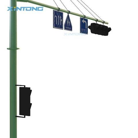 Buy Galvanized Traffic Signal Led Light Poles Weight 3-6m Steel Pole ...