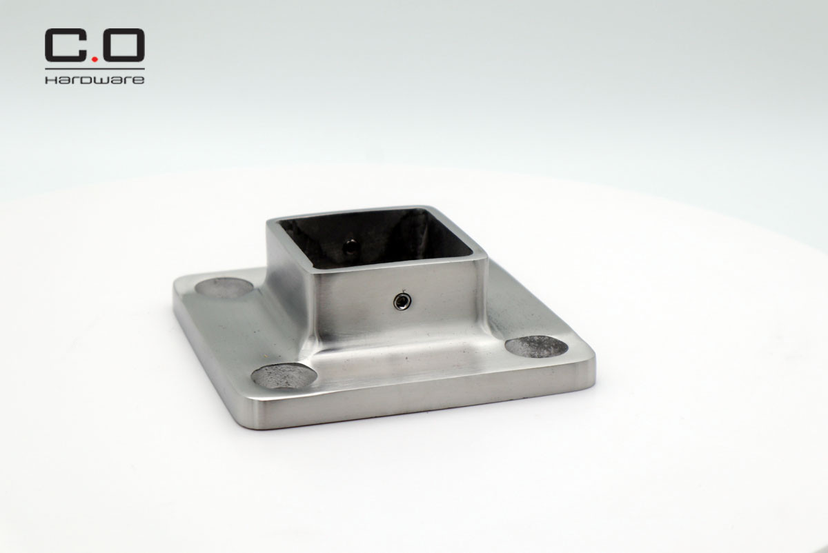 Buy Handrail Base Plate Square Base Plate Stainless Handrail Post Base ...