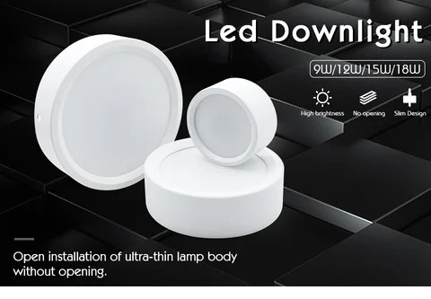 Buy Led Downlight Ceiling Lamp Ac 220v-240v 9w 12w 15w 18w Surface ...