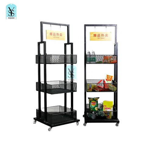 Buy New Arrival Single Side Wall Mesh Black Grid Spinner Rack Panel ...