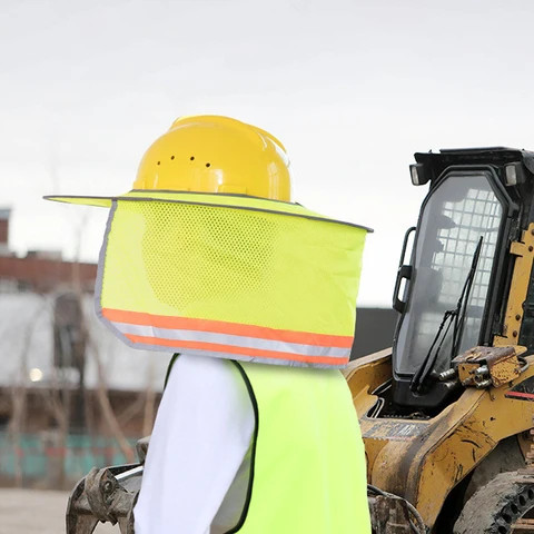 Buy Outdoor Work Cooling Hard Hat Sun Veil Helmet Neck Face Shade Full ...