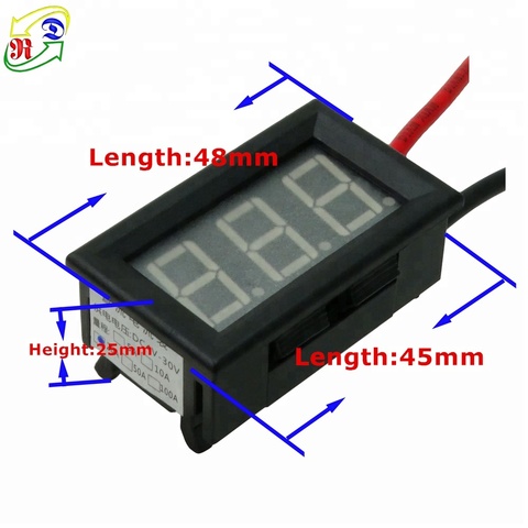 Buy Rd Digital Ammeter Analog Blue Led Display Dc Current Panel Meter ...