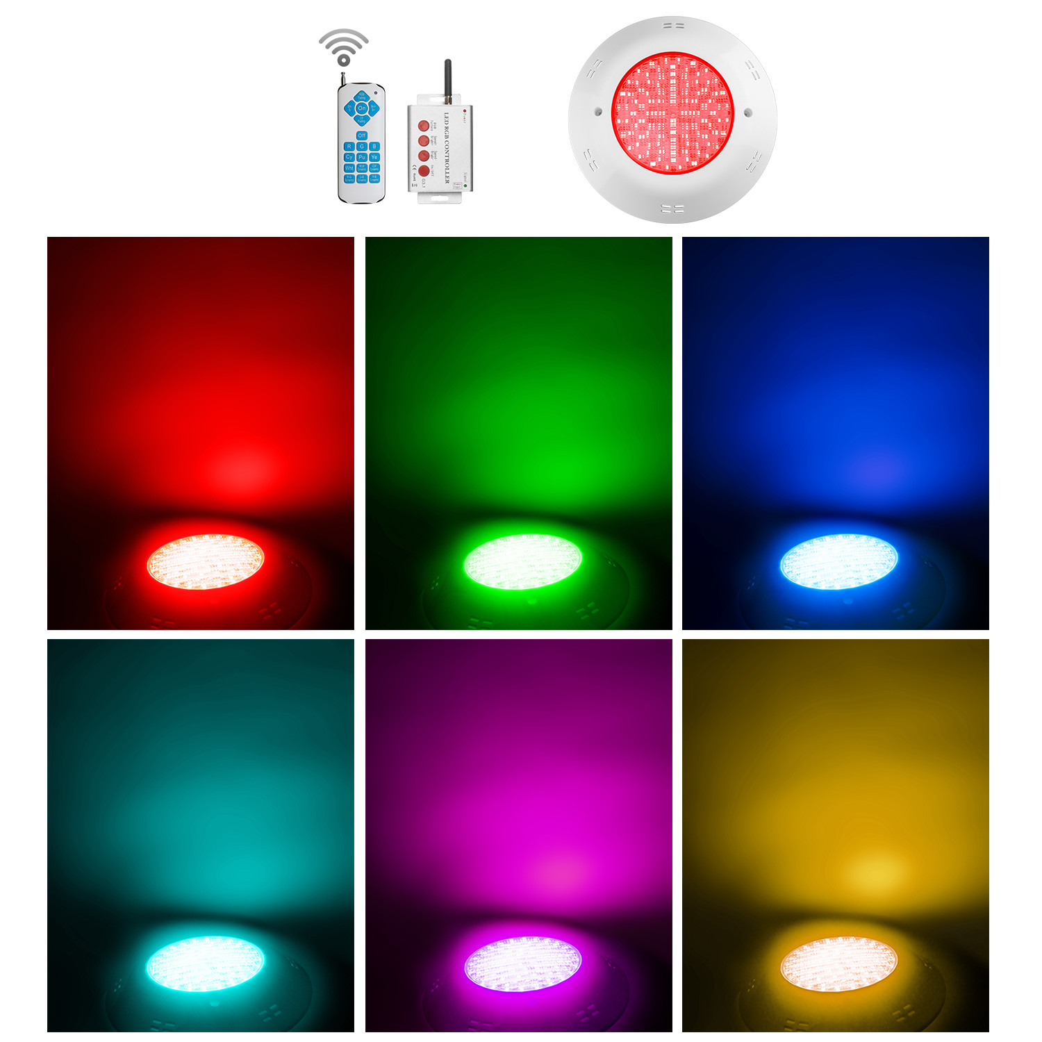 Buy Rgb Color Underwater Light Garden Light Led Ring Wall Mounted ...
