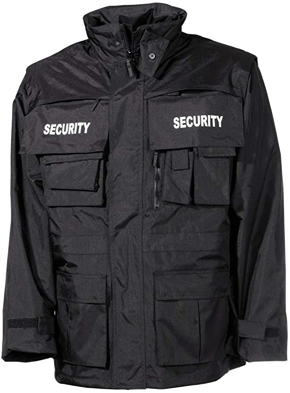 Buy Security Bomber Jacket Men Security Guard Jacket Nylon Windbreaker ...