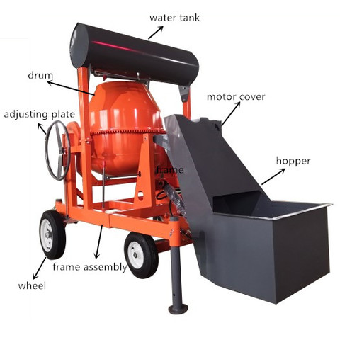 Buy Semi Electric Portable Self Loading Concrete Cement Mixer Machine ...