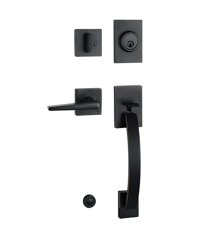 Buy Thick Grip Set Lock Front Door Handle Lock Set Deadbolt Oil Rubbed ...