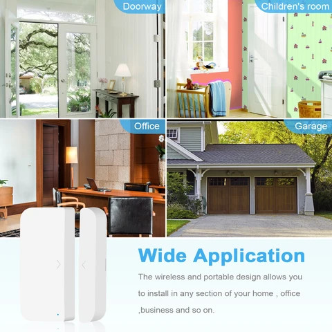 Buy Tuya Wifi Smart Window Door Sensor Door Open / Closed Detectors ...