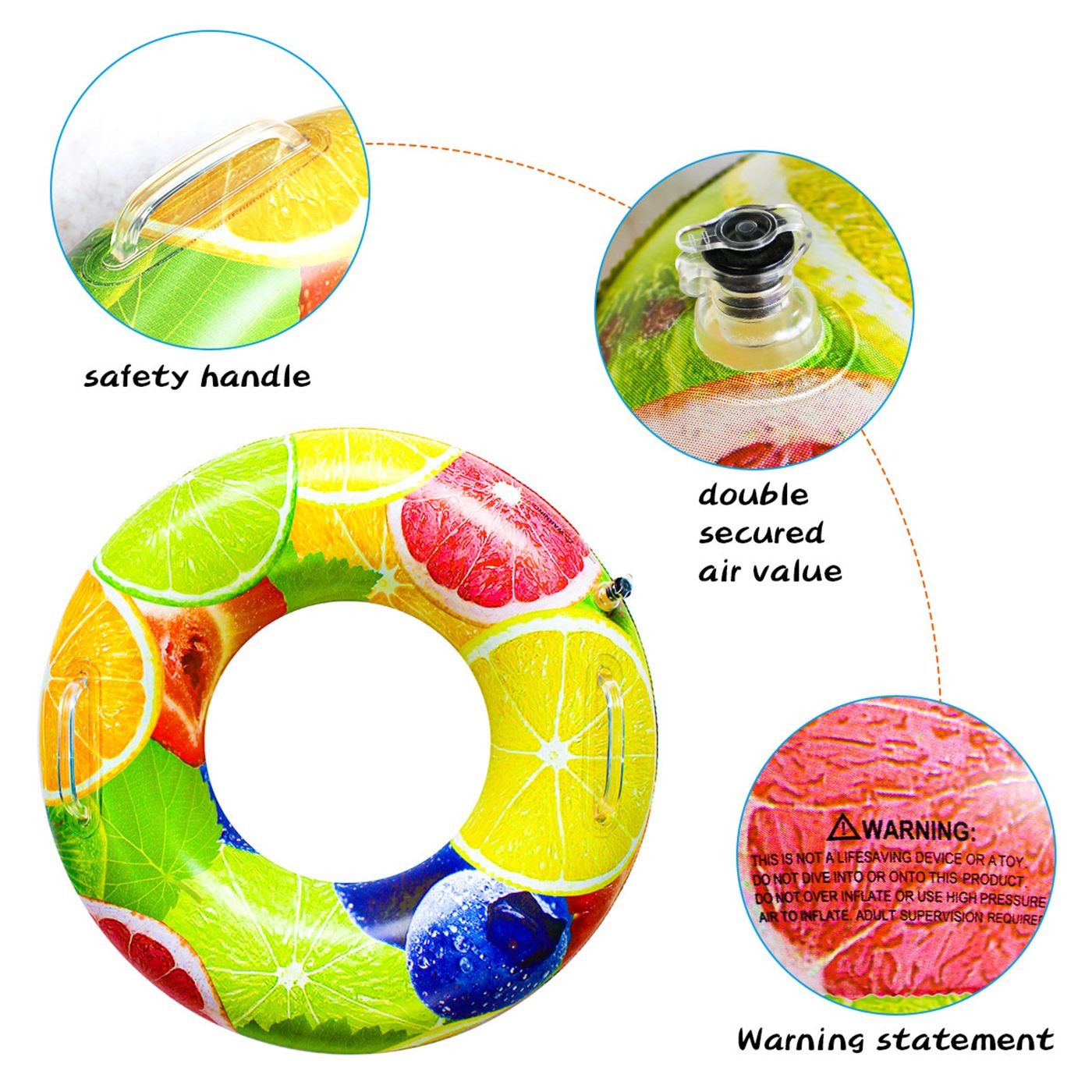 Buy Large Inflatable Swimming Ring With Handle from Suzhou Hengshuo Imp ...