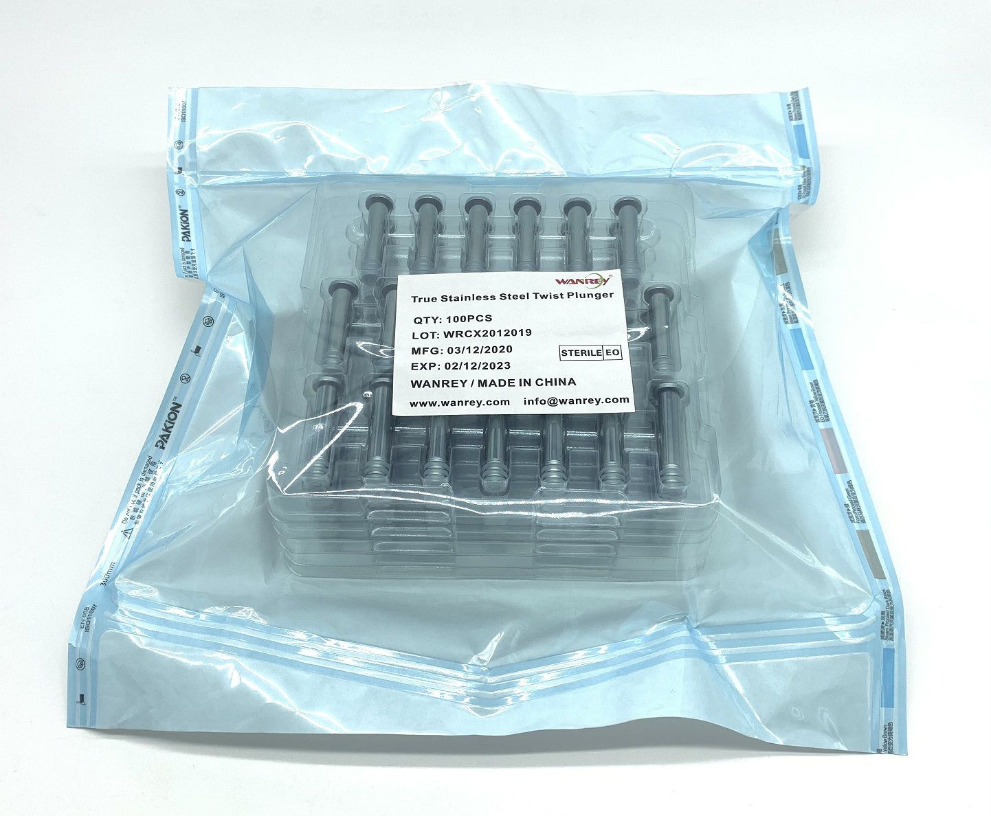 Buy Eo Sterile Stainless Steel Plunger For 1ml Glass Syringe Metal ...