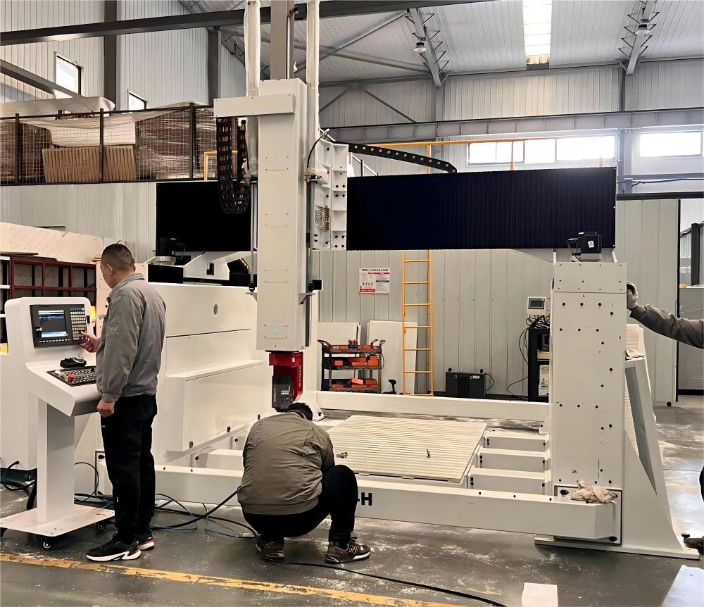 Buy 5 Axis Cnc Router Cnc Center Rskm25-h For 3d Model from Jinan Rhino ...