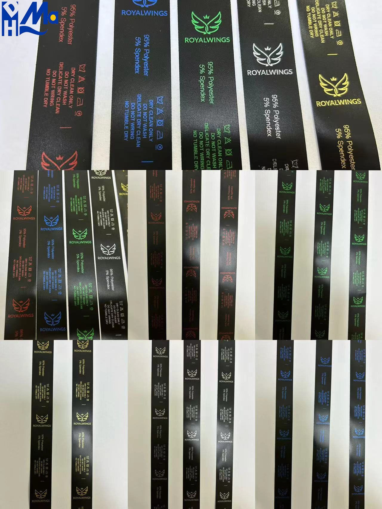 Buy Printed Sticker Fabric Clothing Garment Nylon Taffeta Satin Label ...