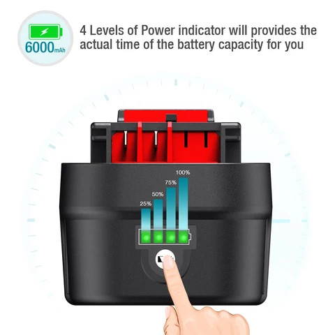 Buy 18volt 6000mah 5000mah Replacement Li-ion Rechargeable Lithium Ion 18v Battery For Black And ...