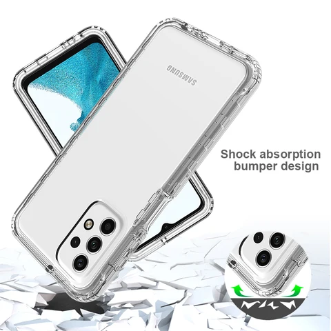 Buy 2 In 1 360 Full Body Protective Flexible Clear Phone Case For ...