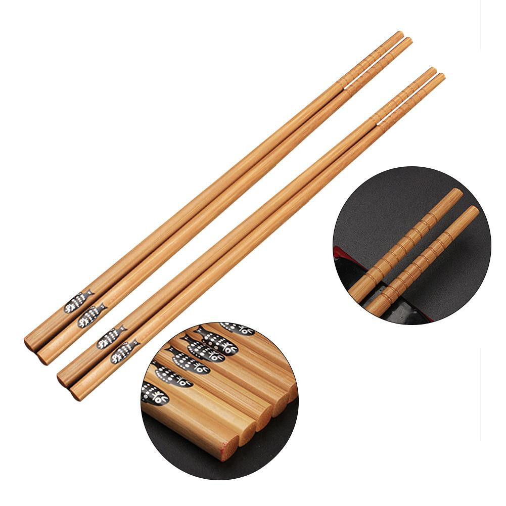 Buy 2 Pair Bamboo Chopsticks Handmade Japanese Natural Chestnut Wood ...