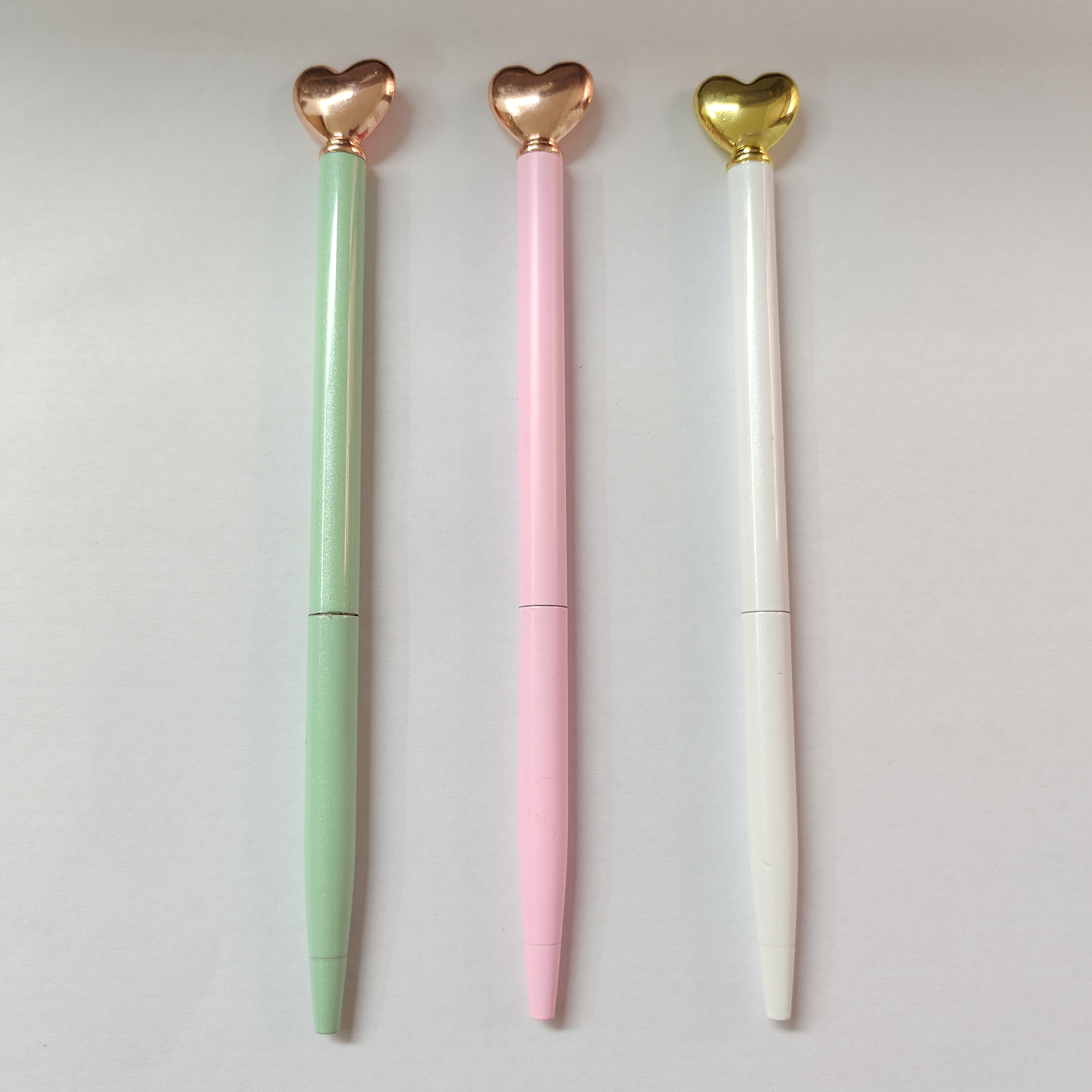 Buy 2021 New Design Lovely Metal Ballpoint Pens Heart Shaped Head ...