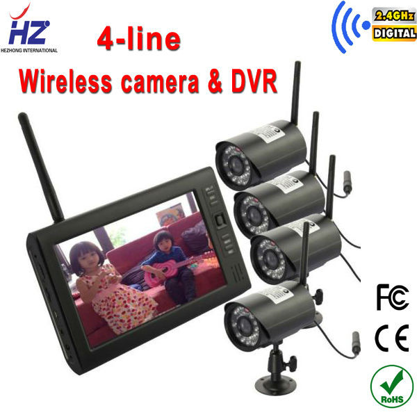Buy 2.4ghz Wireless Quad Cctv Camera With 7" Hd Monitor Receiver from ...