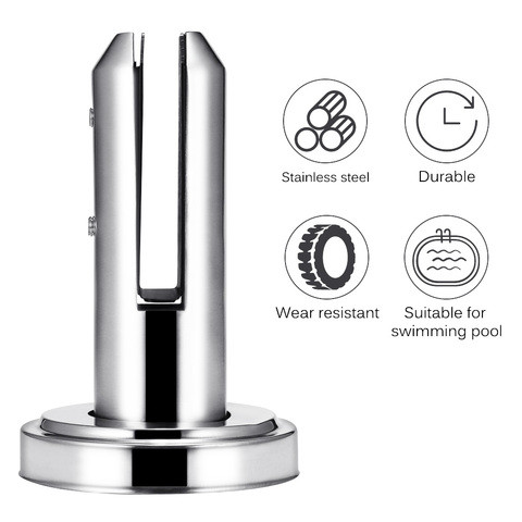 Buy 304 Stainless Steel Holder Spigot Stair Glass Clamp Swimming Pool ...