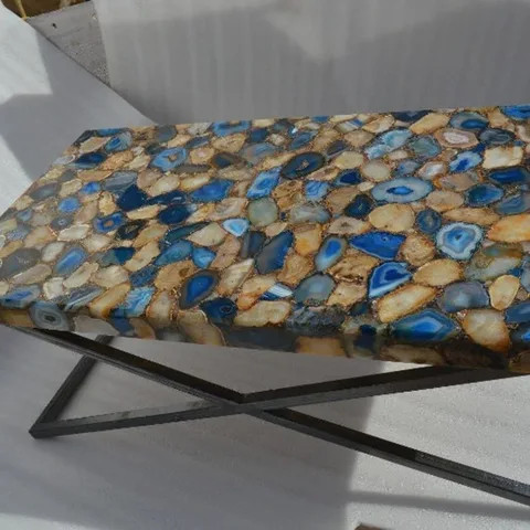 Buy Agate Dining Furniture Stone Slab Countertop Handmade Kitchen Top ...